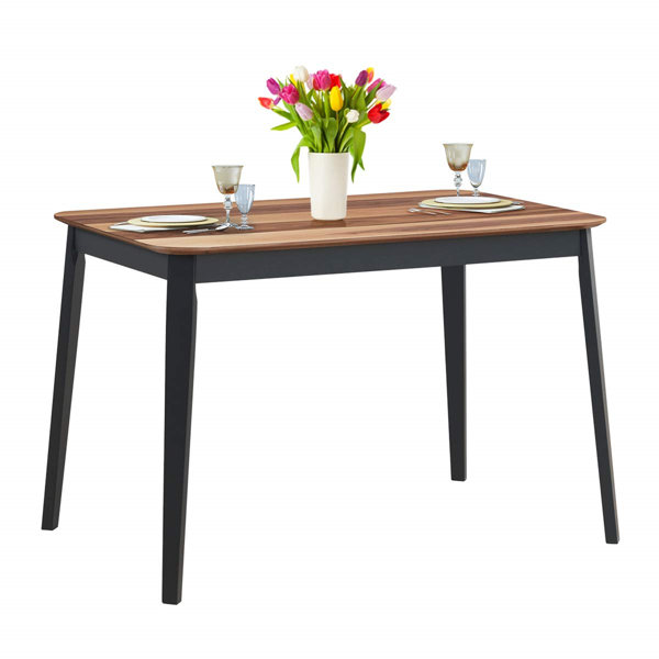 George Oliver Rectangular Dining Table, 110 X 70 Cm, Rubberwood Legs, Rounded Corners | Wayfair ...
